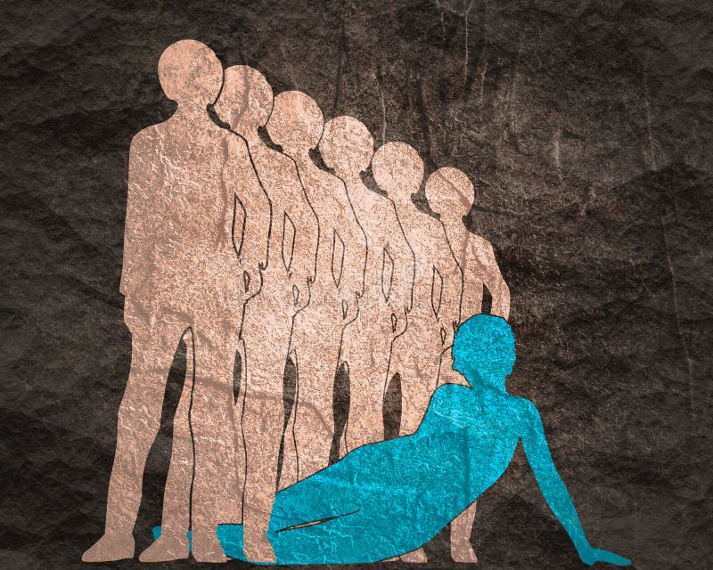 Human differences concept stock illustration. Illustration of posing ...