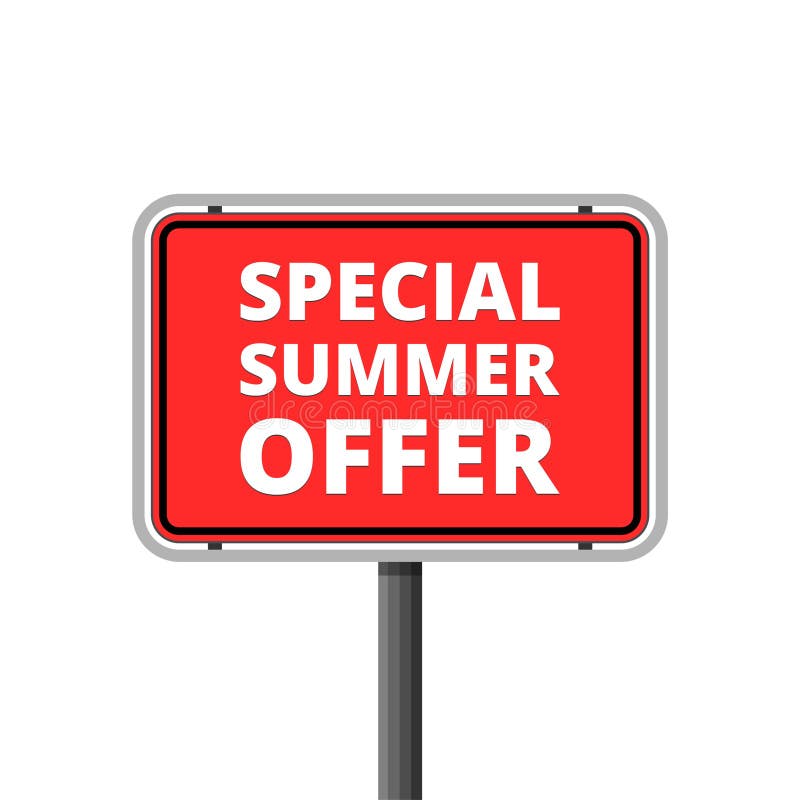 Special Summer Offer Sign, 6 Colors Included Stock Vector ...