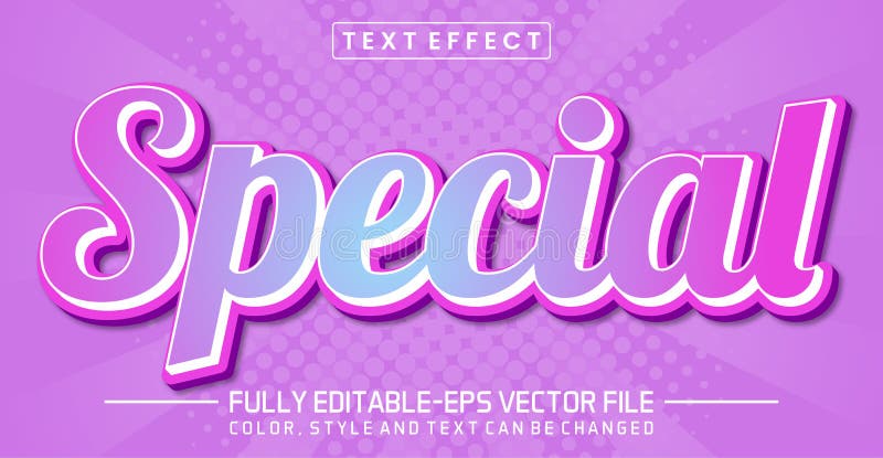 Special Text Editable Style Effect Stock Illustration - Illustration of ...