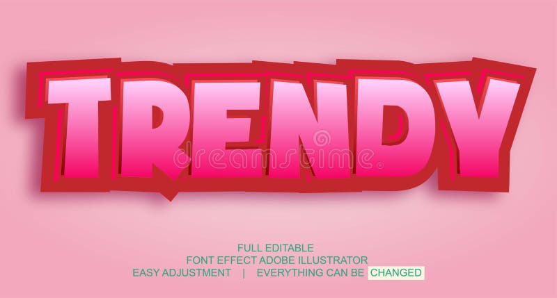 Text Effect Design, Editable Text, Vector Template, Easy Customize ...