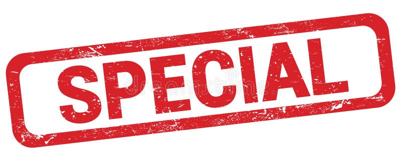 SPECIAL Text Written on Red Rectangle Stamp Stock Illustration ...