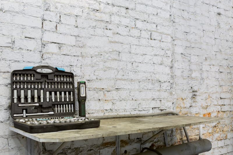 Special Tools Auto Mechanic. in the Box. Standing on the Table Stock ...