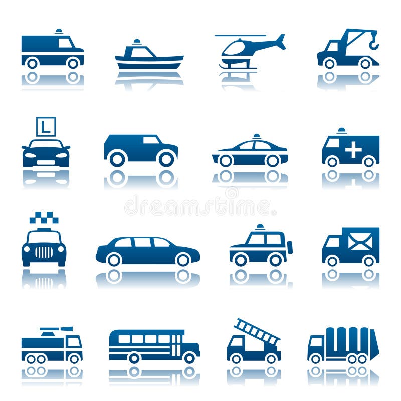 Special Transportation Icon Set Stock Vector - Illustration of auto ...