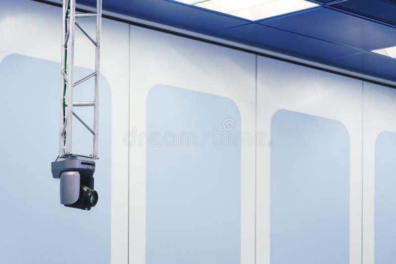 Special TV Camera for Broadband in the TV Studio Attached To the Rack ...