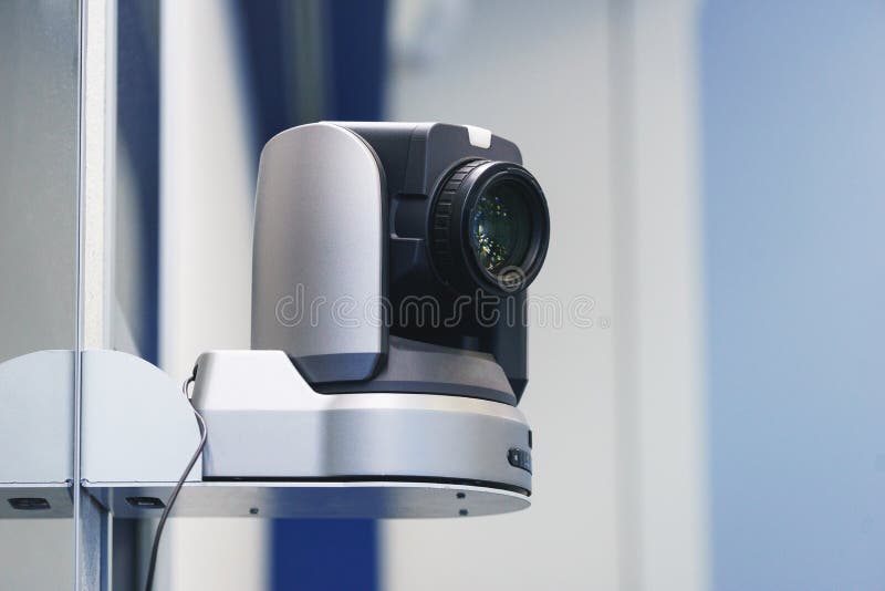 Special TV Camera for Broadband in the TV Studio Attached To the Rack ...