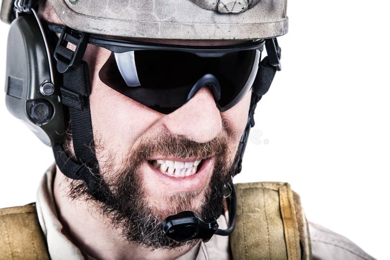 Bearded Special Forces Soldier Stock Photo - Image of marines, military ...
