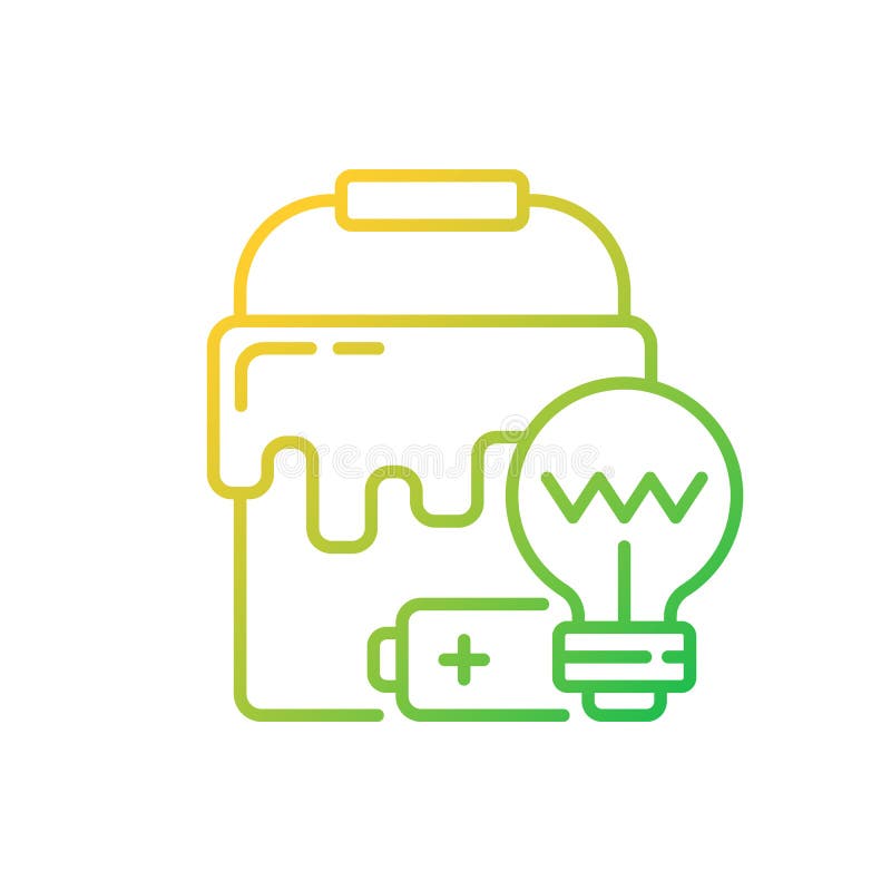 Solid Waste Management Blue Gradient Concept Icon Stock Vector ...