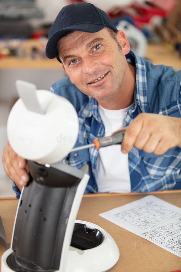 Special Workshop for Broken Machine Stock Image - Image of barista ...