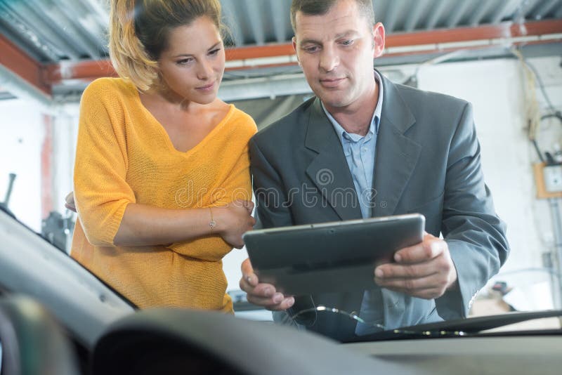 Specialist Expert and Mechanic at Garage Stock Image - Image of ...