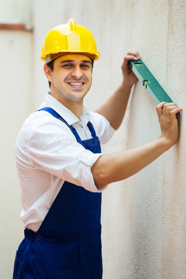 Specialist Making Wall Plane Stock Photo - Image of house, service ...