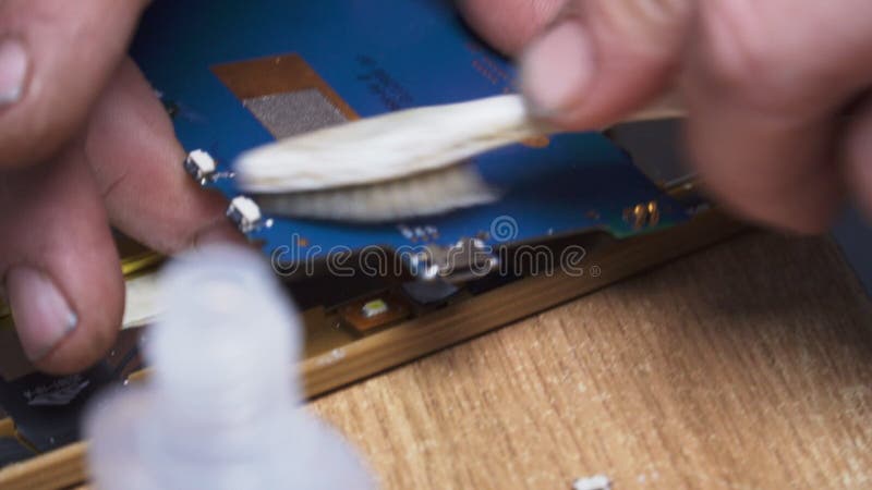 Specialist Restores Broken and Disassembled Electronics Stock Footage ...