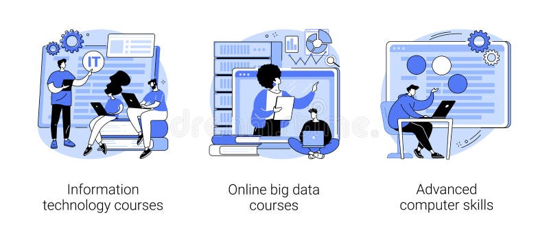 It Specialist Training Abstract Concept Vector Illustrations. Stock ...