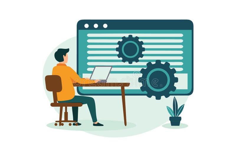 It Specialist Training and Online Degree Program Vector Illustration ...