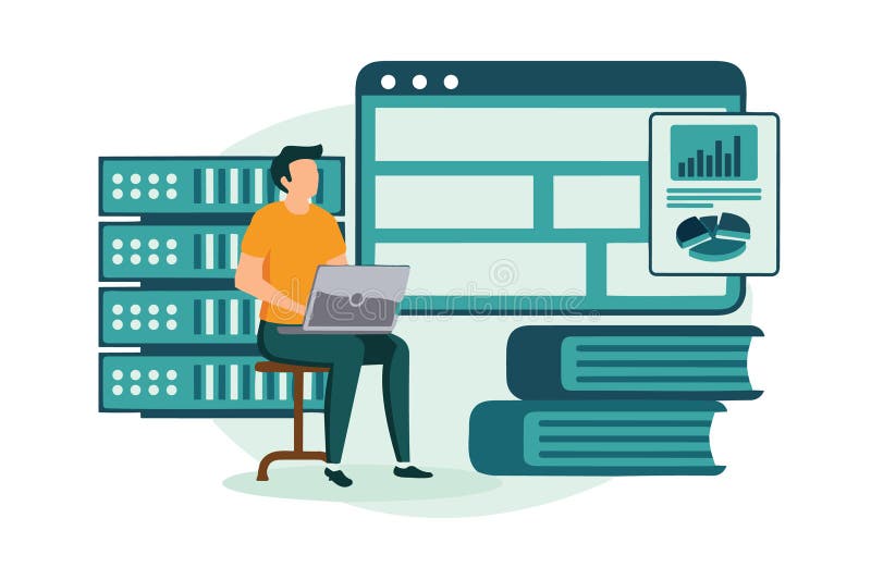 It Specialist Training and Online Degree Program Vector Illustration ...