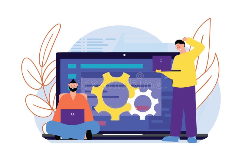 It Specialist Training and Online Degree Program Vector Illustration ...