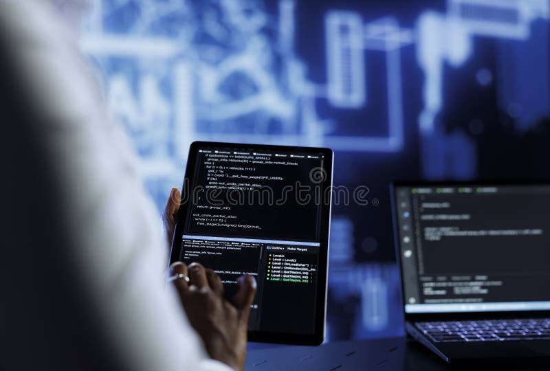 It Specialist Updating AI Systems Stock Image - Image of scripts ...