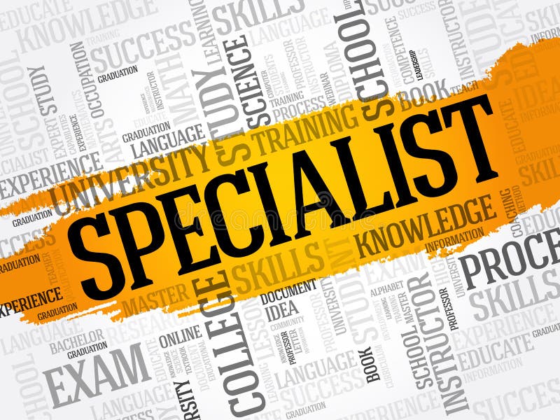 SPECIALIST Word Cloud Collage Stock Illustration - Illustration of ...