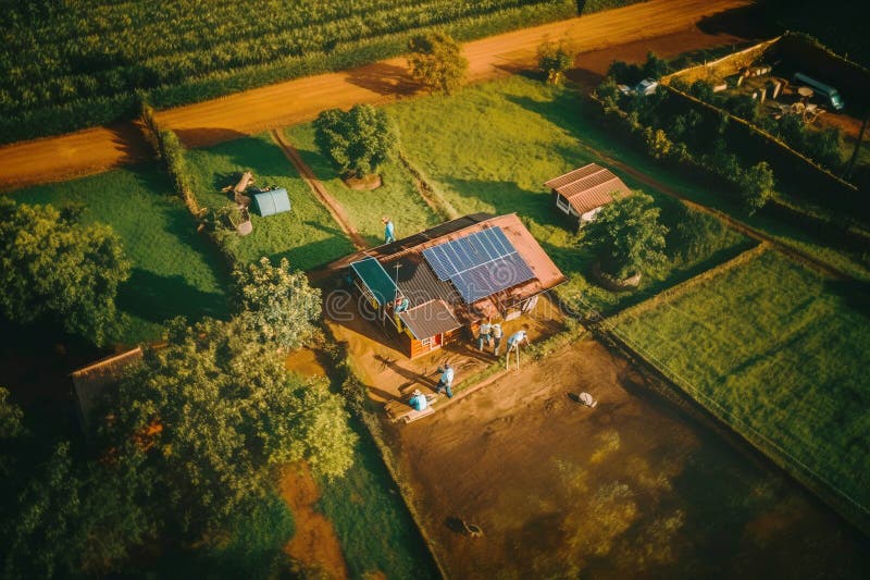 Specialist Workers Install Solar Panels, Modern Technologies in a ...