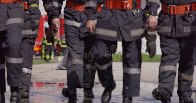 A Specialized Firefighting Unit Equipped with Special Attire and ...