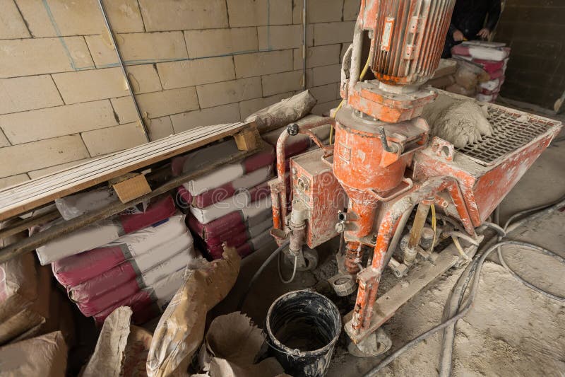 A Specialized Mixer for Mixing Dry Plaster with Water and Automatically ...