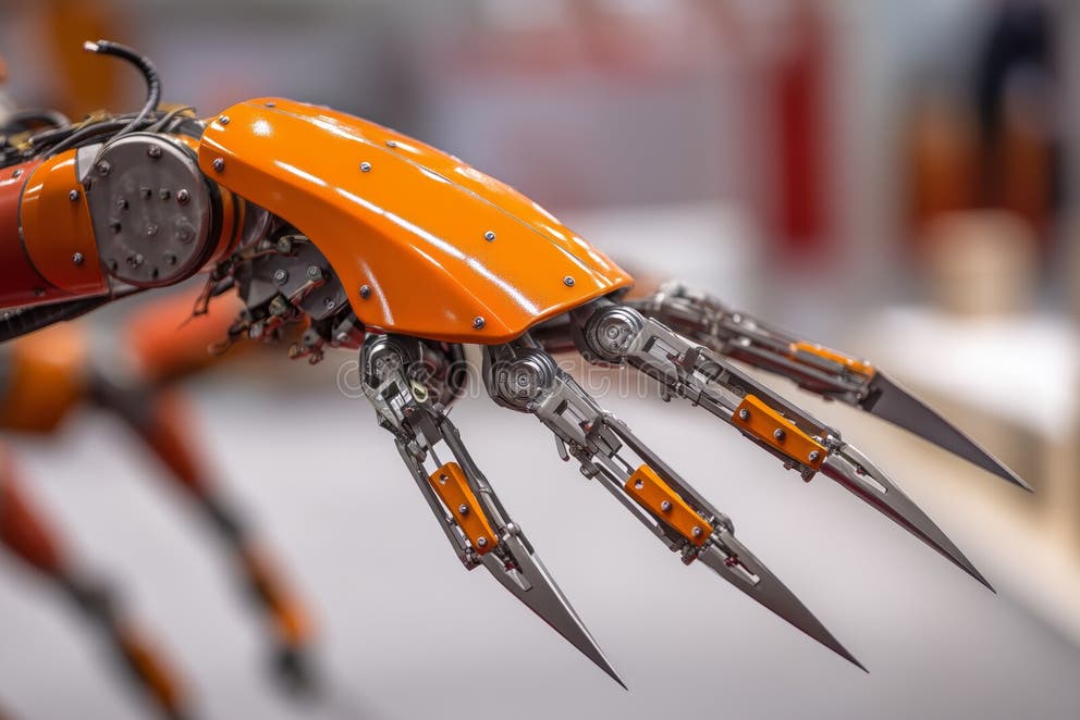 Specialized Robotics in the Form of a Mechanical Hand with Blades Stock ...