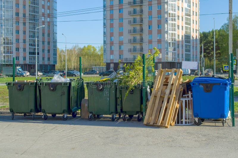 A Specialized Site with Containers for Waste Collection Stock Image ...