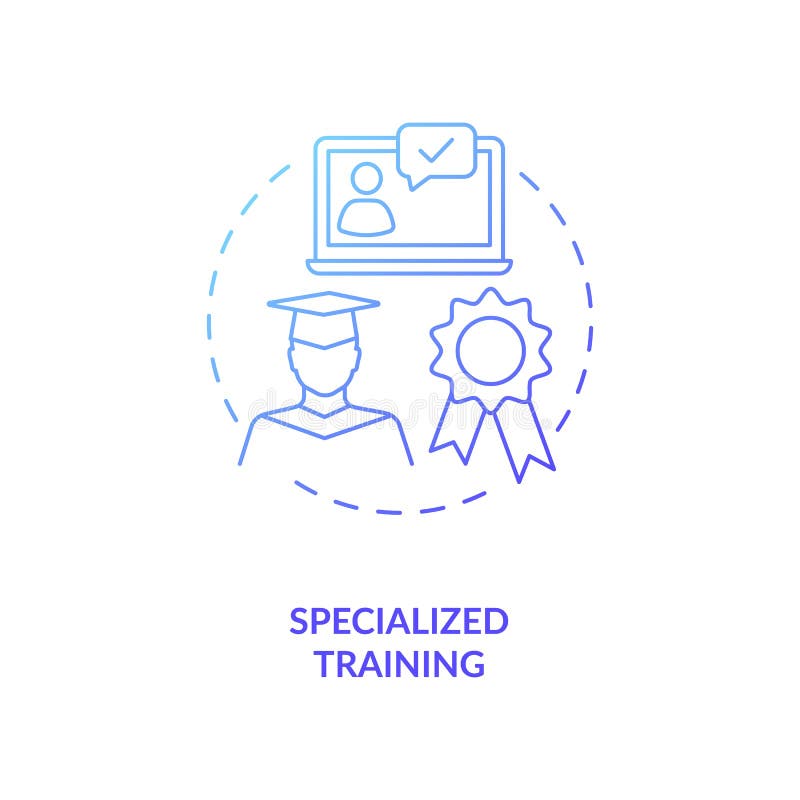 Specialized Training Blue Gradient Concept Icon Stock Vector ...