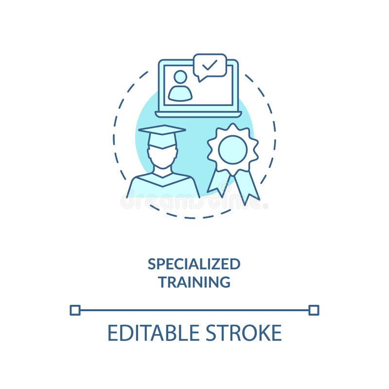 Specialized Training Concept Icon Stock Vector - Illustration of online ...