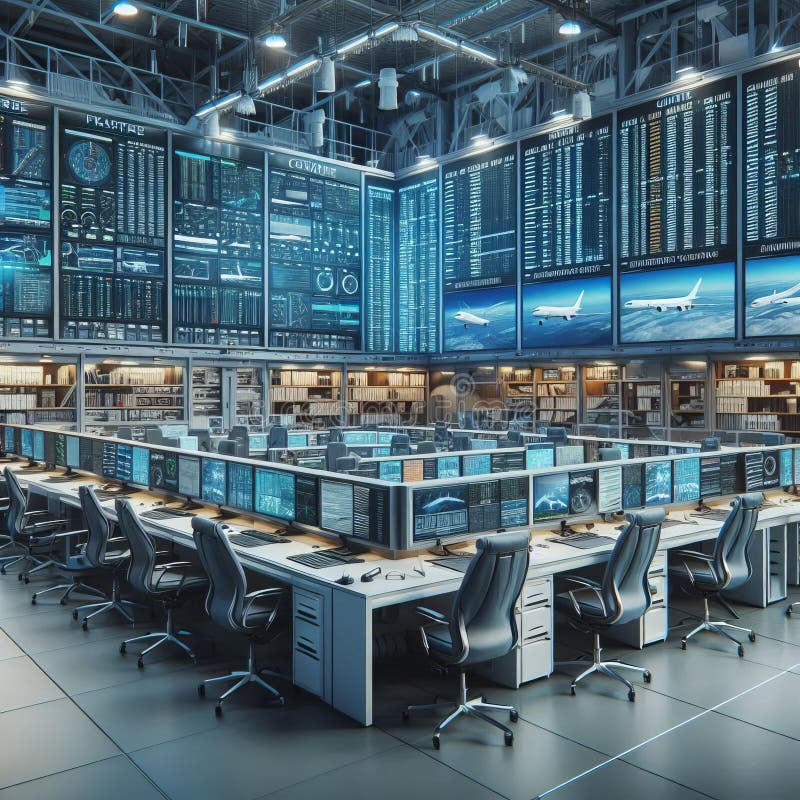 Specialized Workspace for Aviation Operations with Flight Planni Stock ...