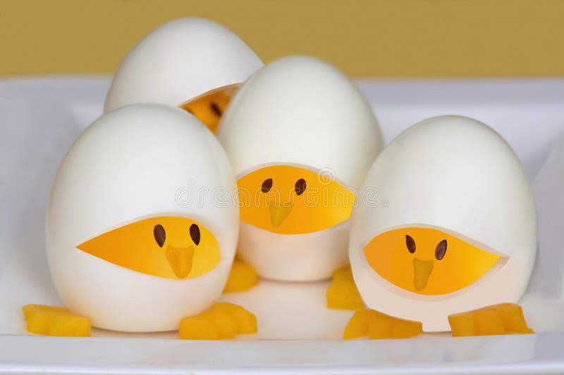 Specially Processed Eggs in an Easter Setting Stock Photo - Image of ...
