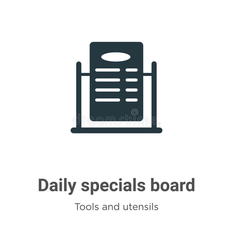 Daily Specials Board Icon in Trendy Design Style. daily Specials Board ...