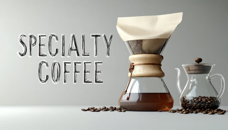 Specialty Coffee Brewing Pour Over Coffee Maker, Roasted Beans, and ...