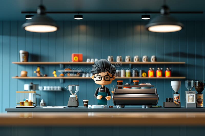 Specialty Coffee Tasting Room, Modern Design, Barista at Work, and a ...