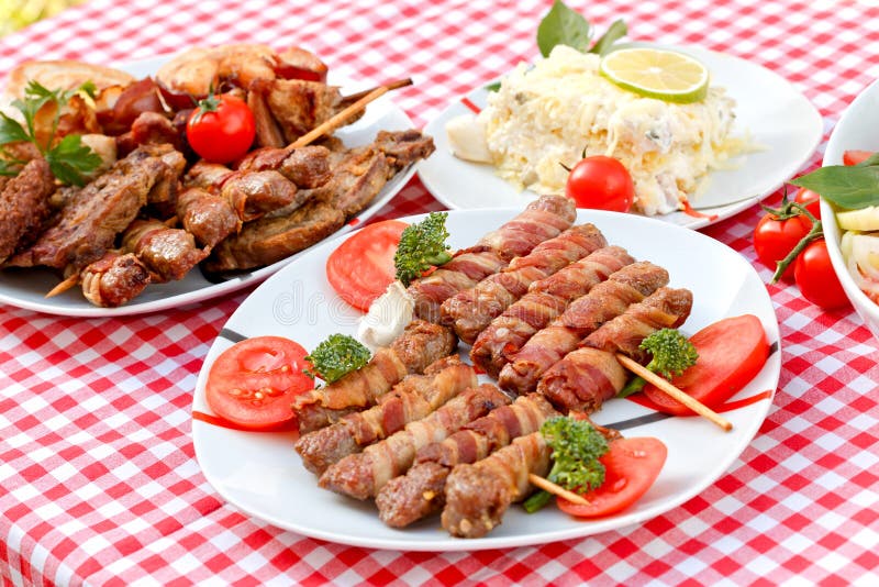 Specialty Grilled - Grilled Meat Stock Photo - Image of kebabs ...
