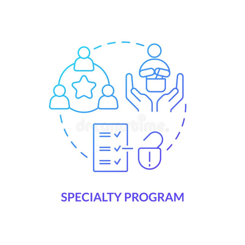 Specialty Program Concept Blue Gradient Icon Stock Vector ...