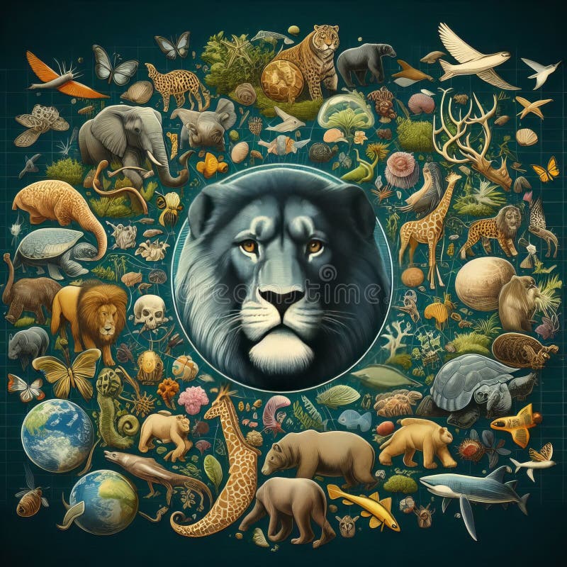 Species Extinction Illustrate the Loss of Various Species Focusi Stock ...