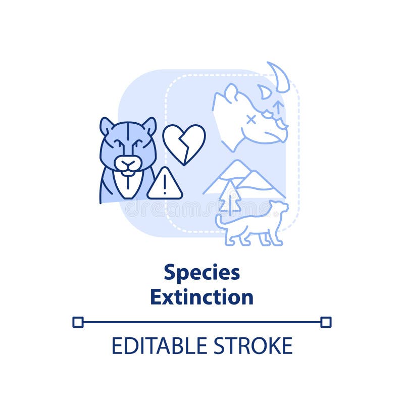 Species Extinction Light Blue Concept Icon Stock Vector - Illustration ...