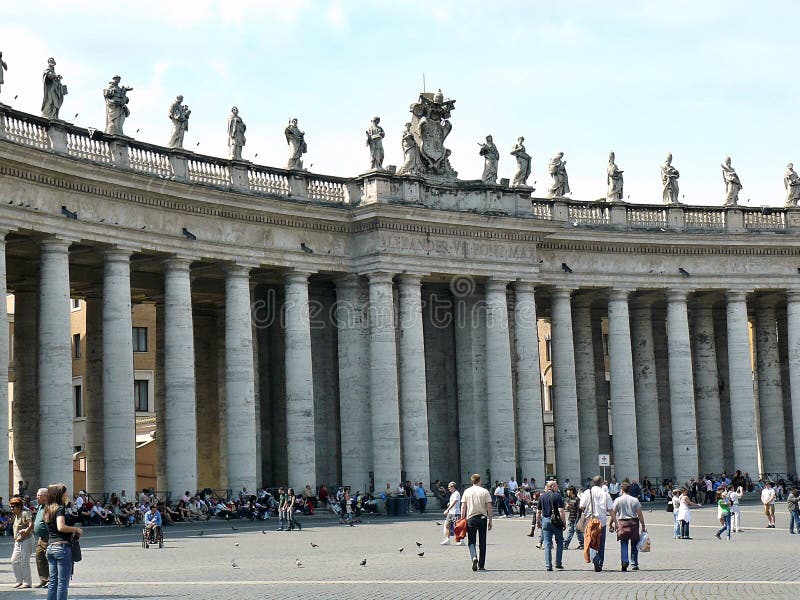 Colonnade of St. Peter S Square, Vatican, Rome. Editorial Image - Image ...
