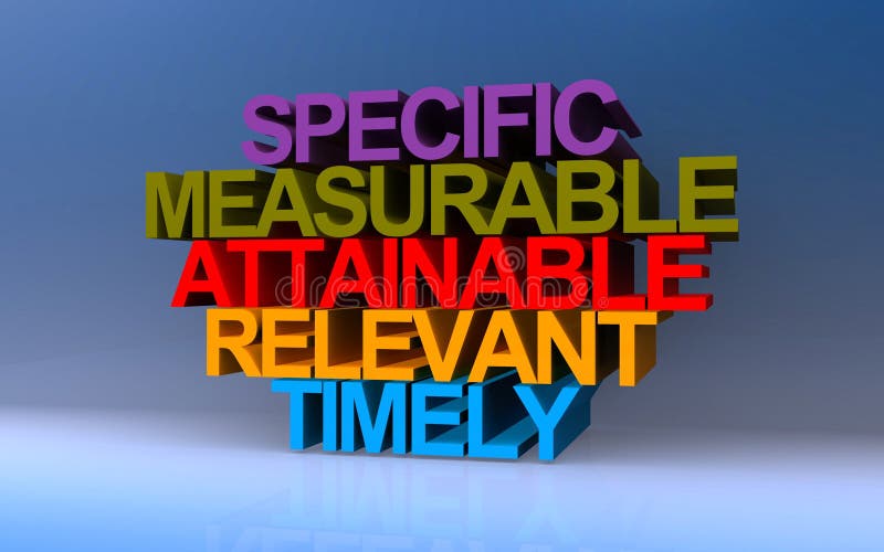 Specific Measurable Attainable Relevant Timely on Blue Stock ...