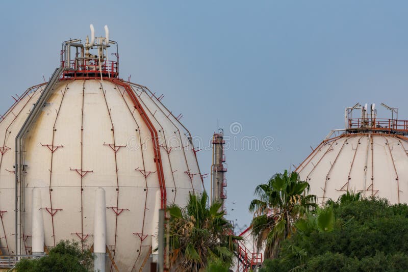 Specific Round Tanks for Gas Storage Stock Image - Image of power ...