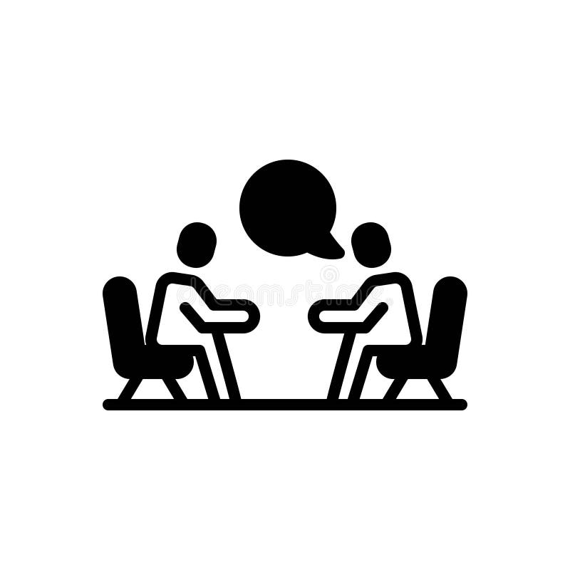 Black Solid Icon for Specifies, Define and Describe Stock Illustration ...