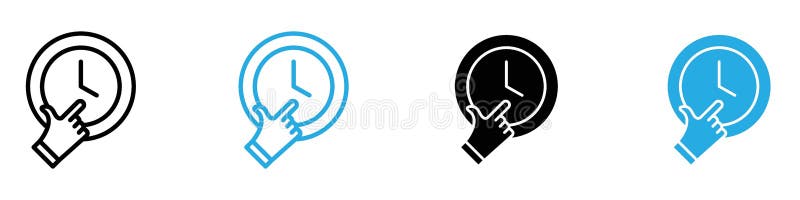 Specify at Time Icon Set Featuring Time Scheduling Symbols, Ideal for ...