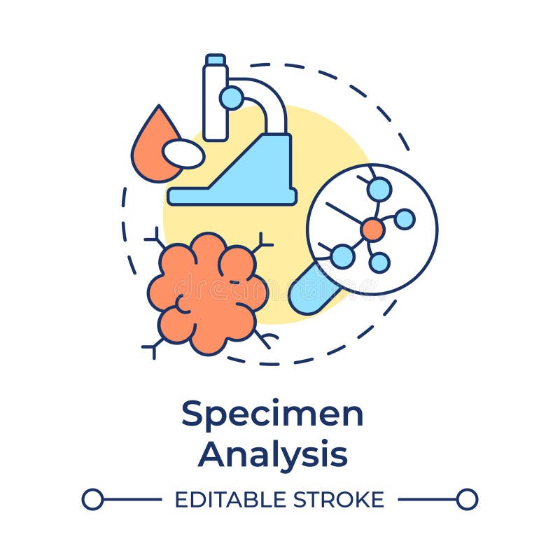 Specimen Analysis Multi Color Concept Icon Stock Illustration ...
