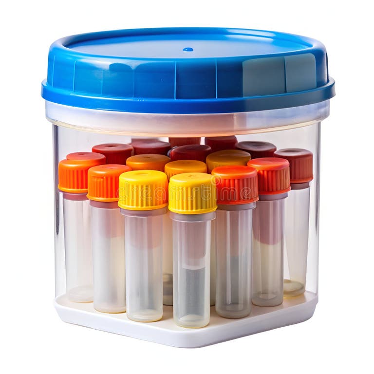 Specimen Collection Container Stock Illustration - Illustration of ...