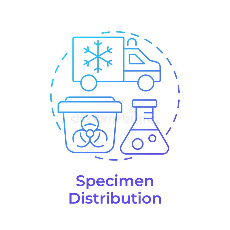 Specimen Distribution Blue Gradient Concept Icon Stock Vector ...