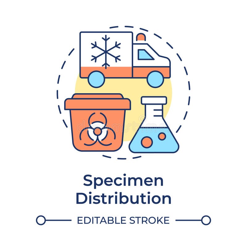 Specimen Distribution Multi Color Concept Icon Stock Illustration ...