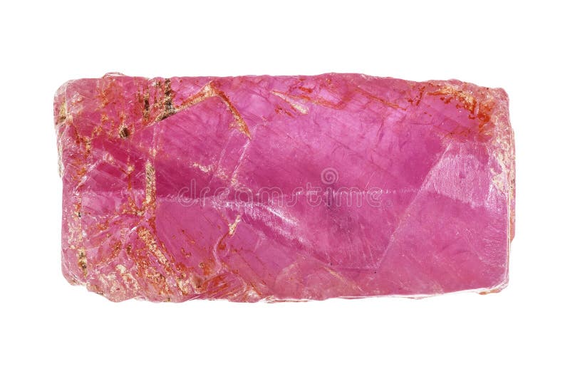 Specimen of Natural Raw Pink Ruby Crystal Cutout Stock Photo - Image of ...