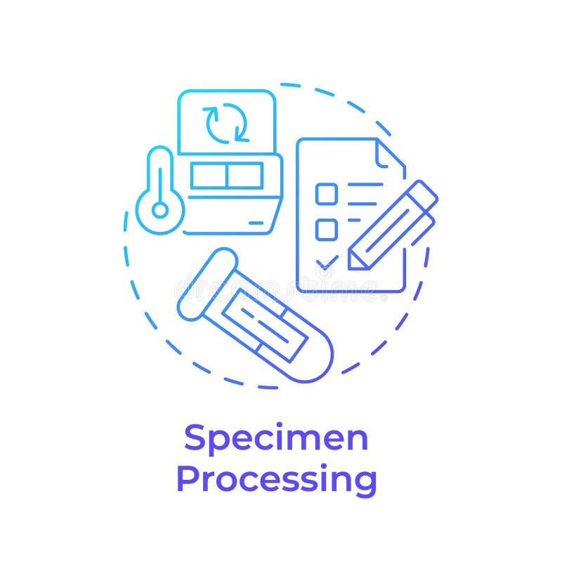 Specimen Processing Blue Gradient Concept Icon Stock Vector ...