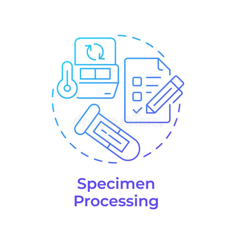 Specimen Processing Blue Gradient Concept Icon Stock Vector ...