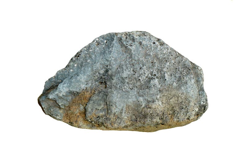 Specimen Raw of Basalt Stone Isolated on White Background. Stock Photo ...